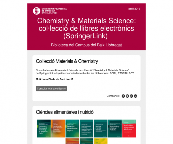 Chemistry & Materials Science: col·lecció de llibres electrònics ...