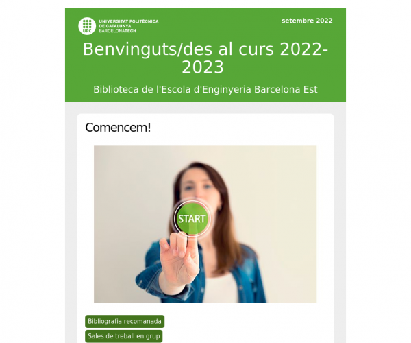 Benvinguts/des al curs 2022-2023, setembre 2022