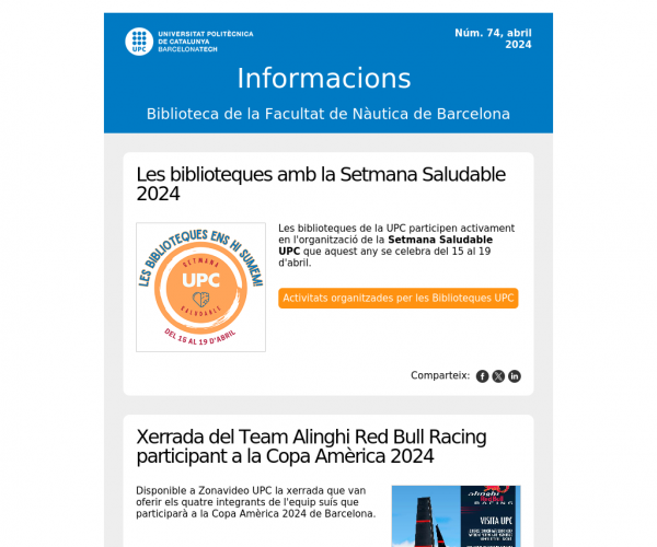 Informacions biblioteca Biblioteca de la Facultat de Nàutica de ...