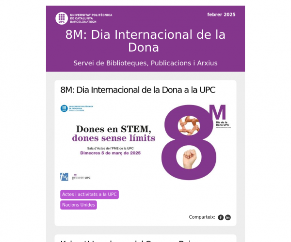 8M: Dia Internacional de la Dona, febrer 2025